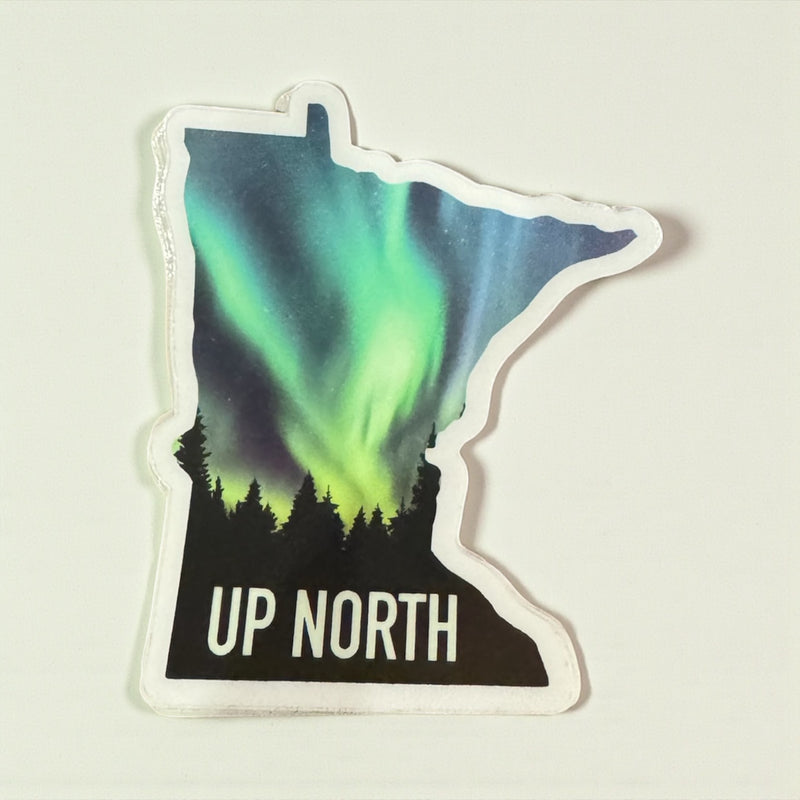 Northern Lights Up North MN Sticker – Squirrelly Mama